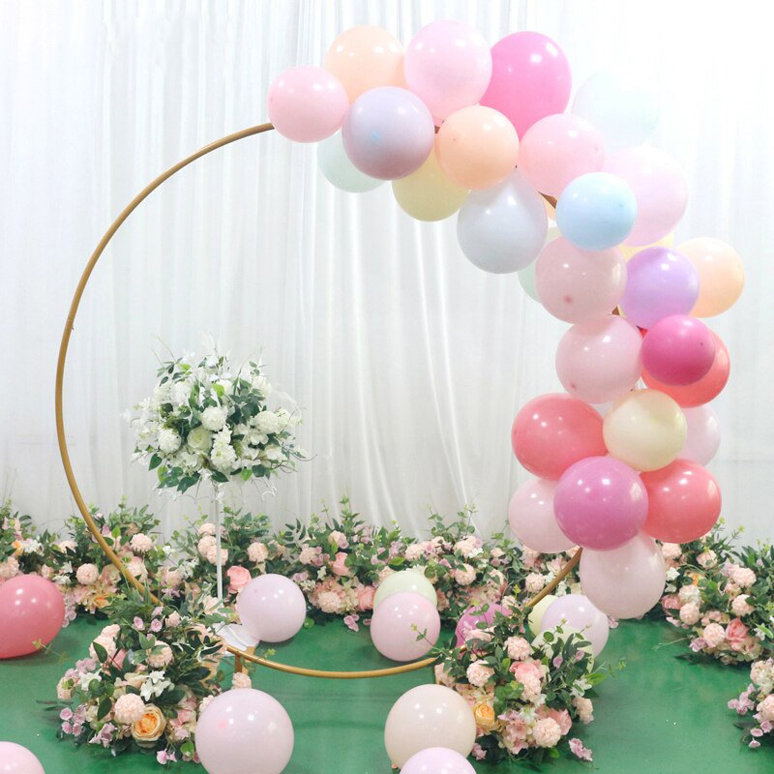 Wedding Circle Arch Floral Archway Metal Round Ceremony - Etsy