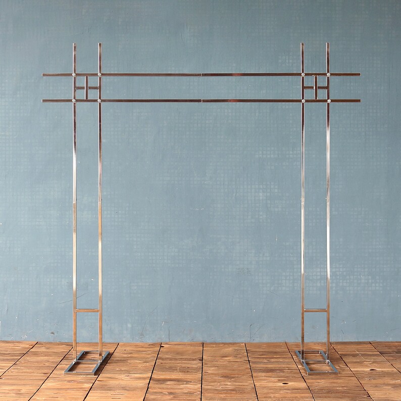 Wedding Arch Shniny Gold Arch Wedding Props Double Pole Square - Etsy