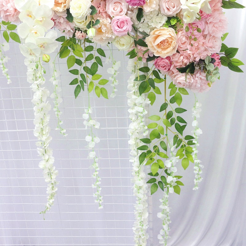 Wedding Flower Row Setwedding Decorative Flowerspink White - Etsy Hong Kong