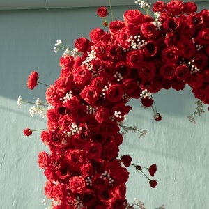 Heart Shaped Flower Row Flower Stand Set Flower Arrangement Wedding ...