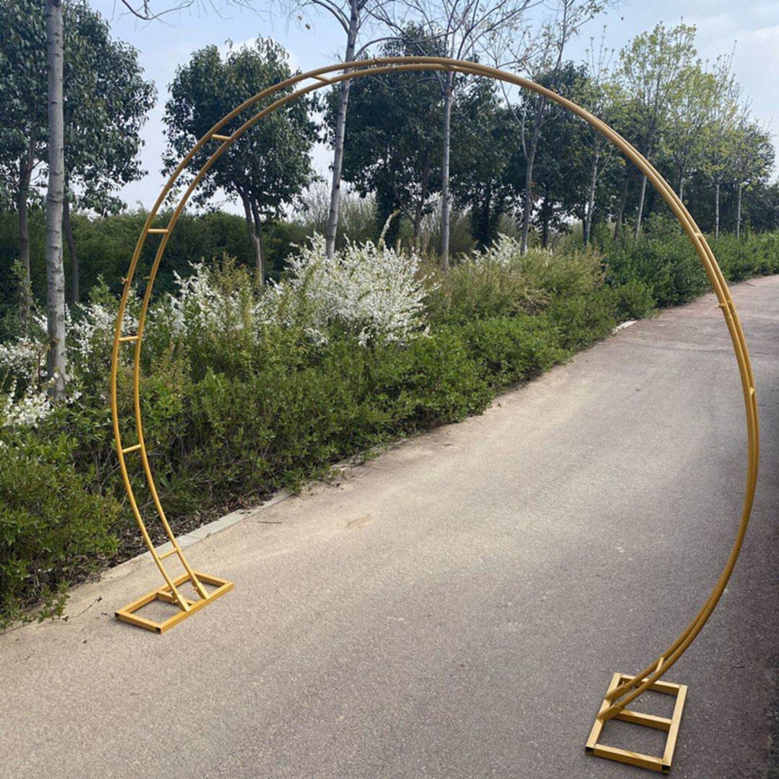 Outdoor Wedding Party Backdrop Iron Arch Stand Props Double - Etsy Hong ...