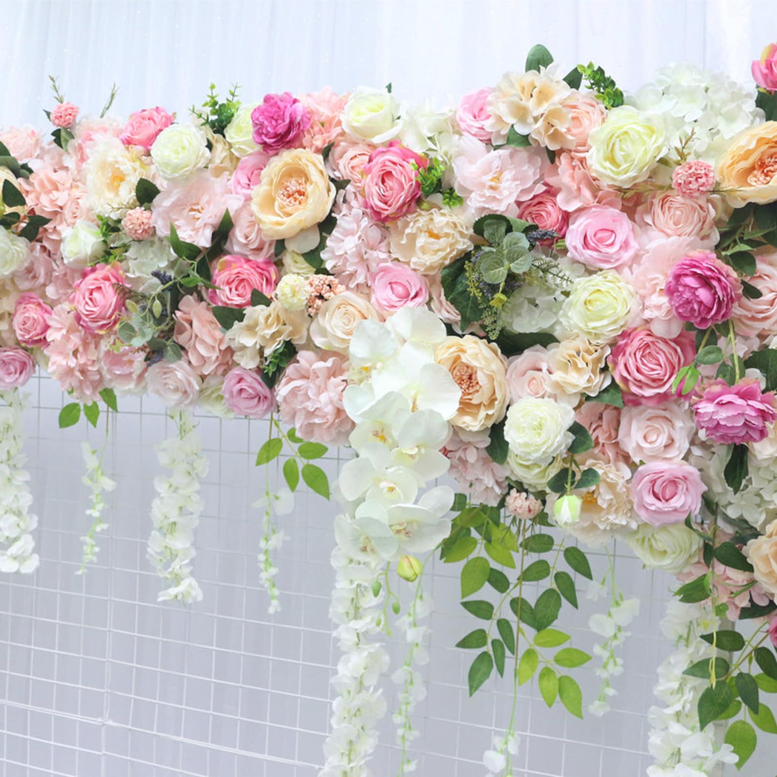 Wedding Flower Row Setwedding Decorative Flowerspink White - Etsy Hong Kong