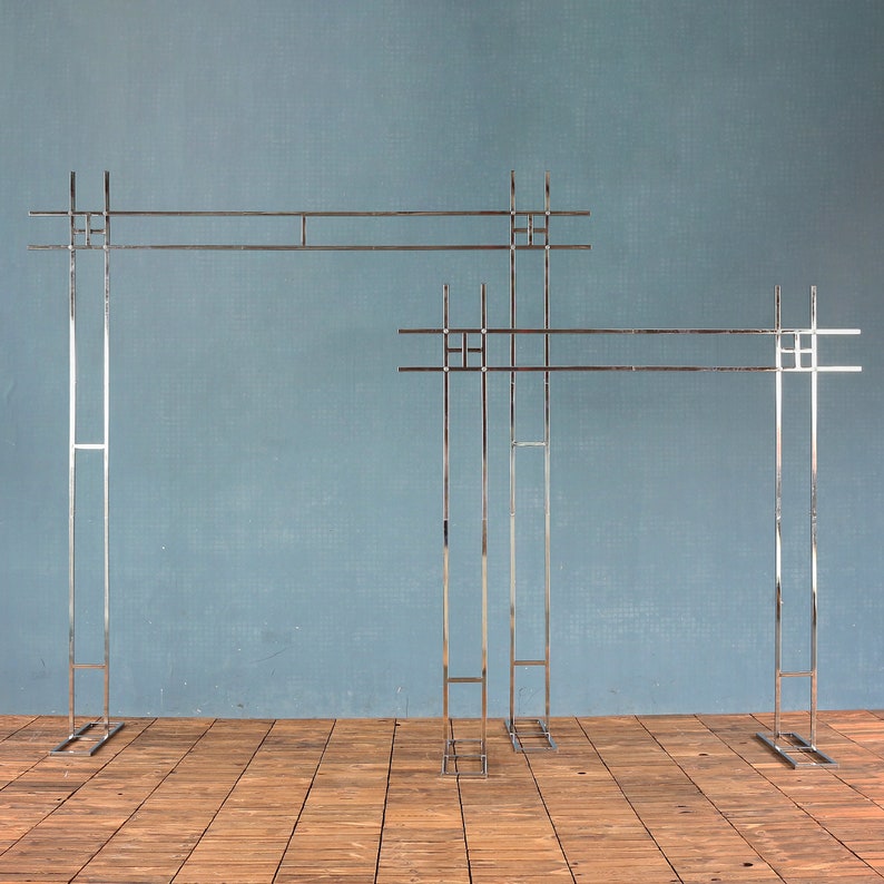 Wedding Arch Shniny Gold Arch Wedding Props Double Pole Square - Etsy