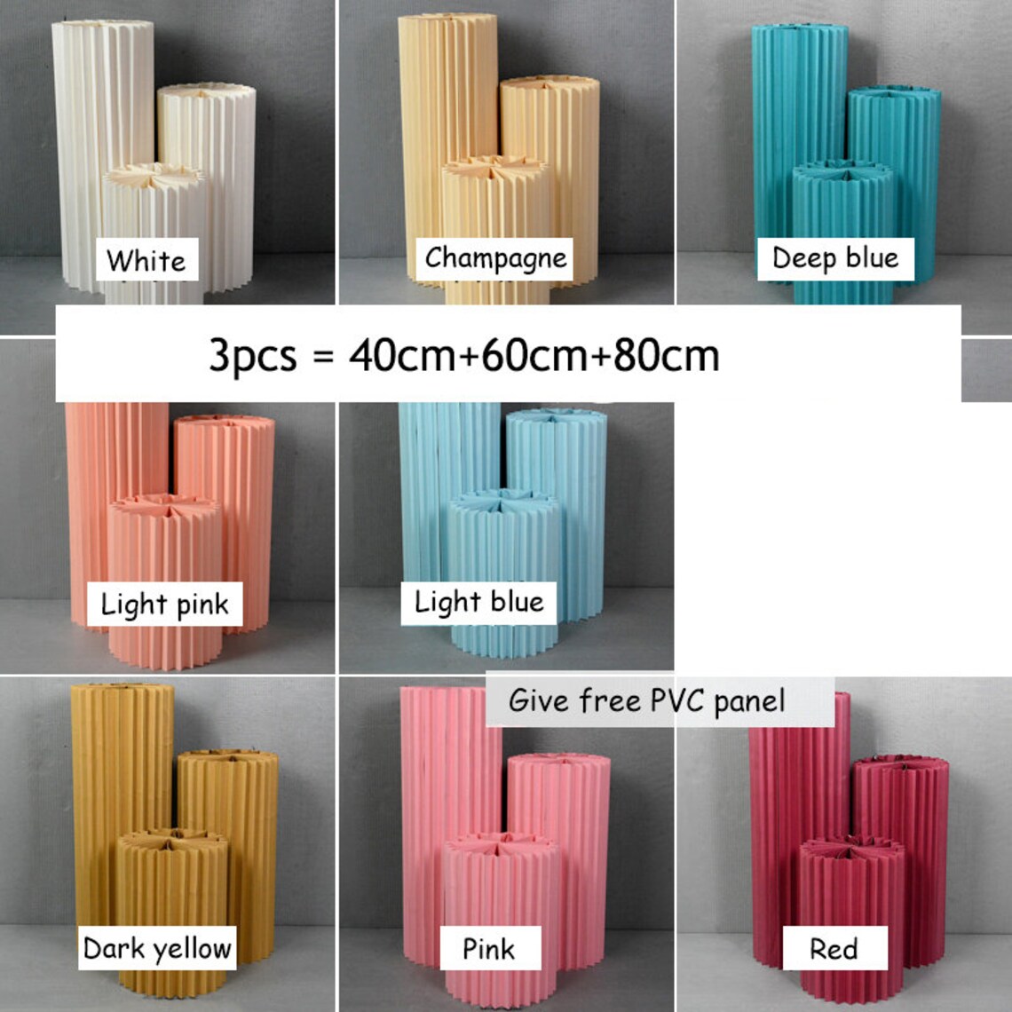 Wedding Props Stage Multicolor Origami Round Pillar Set - Etsy