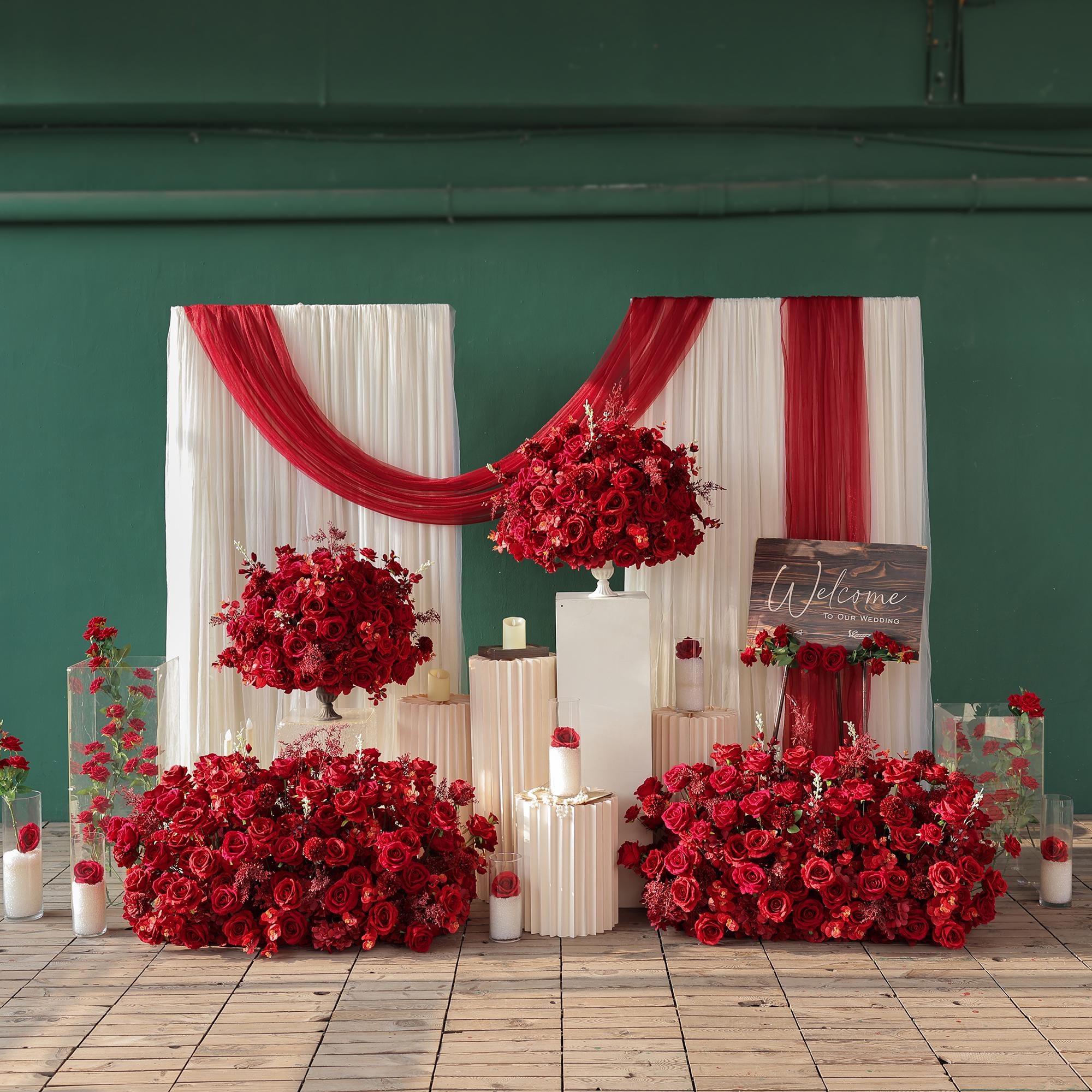 Red Rose Flower Ball Centerpiece: Luxury Wedding Table Decor - Etsy