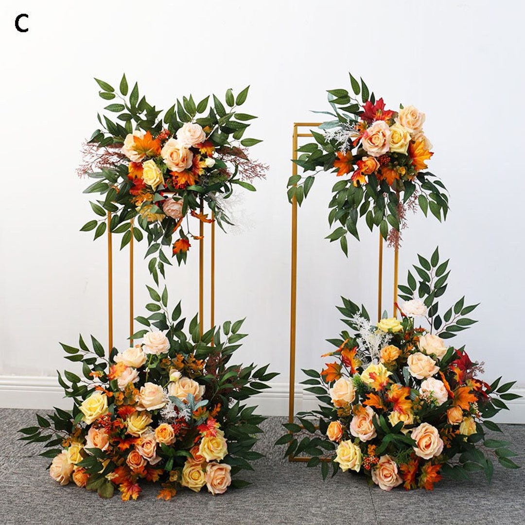 New Wedding Floral Road Lead Flower Row Decoration Arch Iron Frame ...