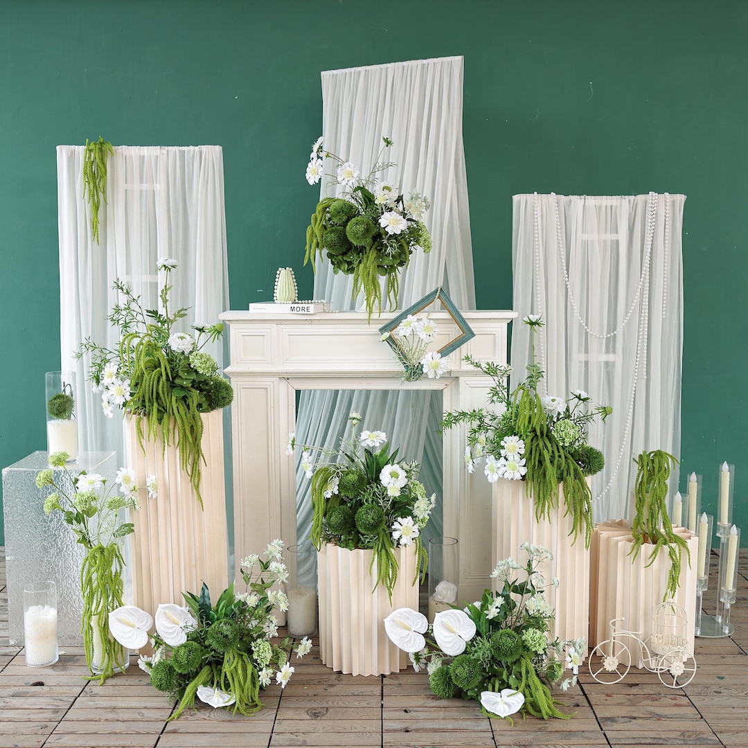 Table Centerpieces Greenery Style Artifical Green Dianthus Flower - Etsy