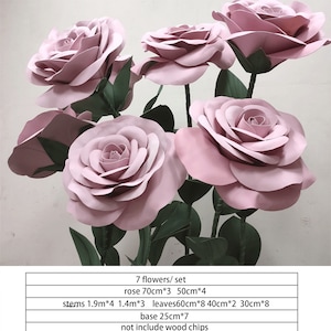 Paper Roses Set Giant Free-standing Roses Shopping Mall Window Display ...