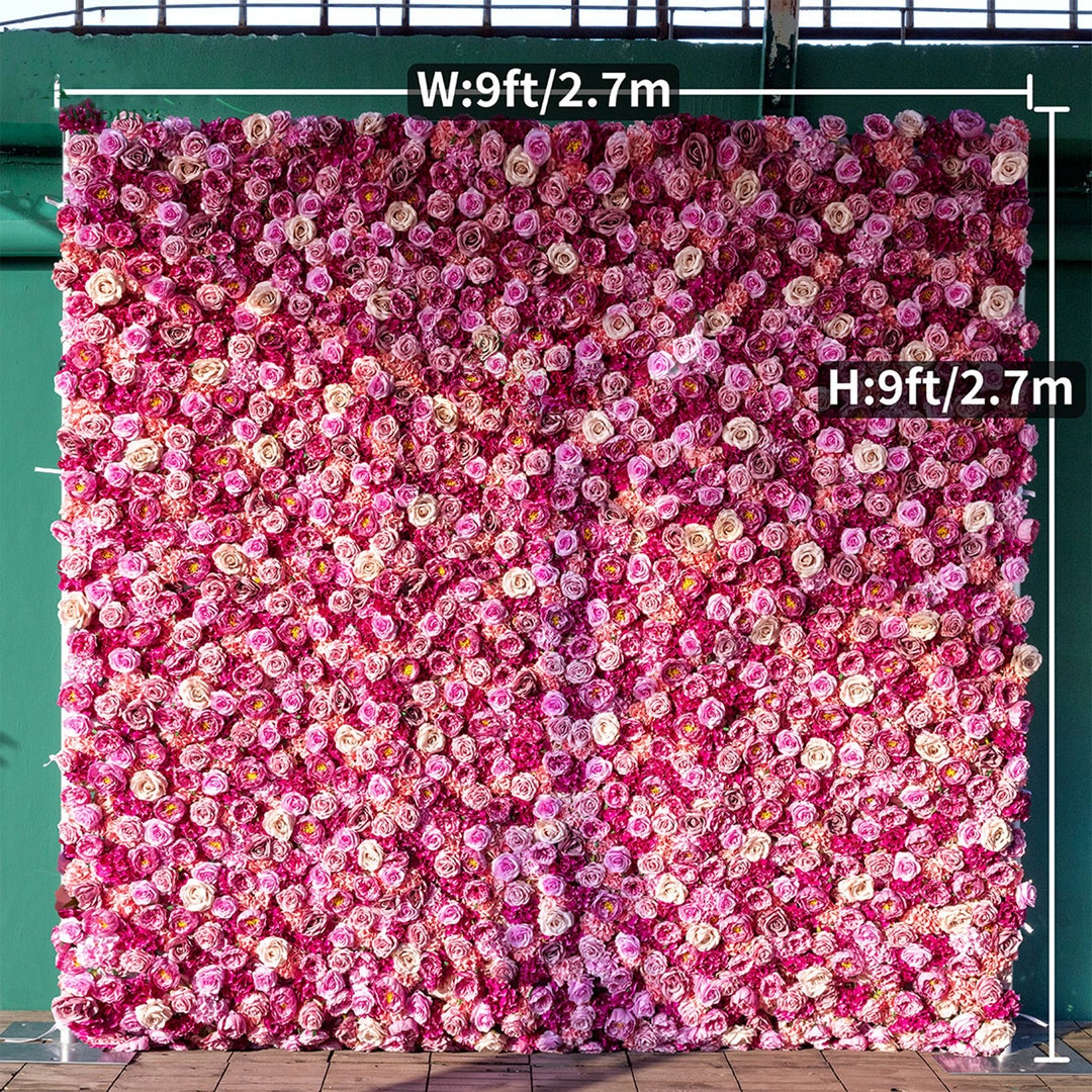 Wedding 3D Flower Wall Floral Flower Arrangement Fake Flower Wall ...
