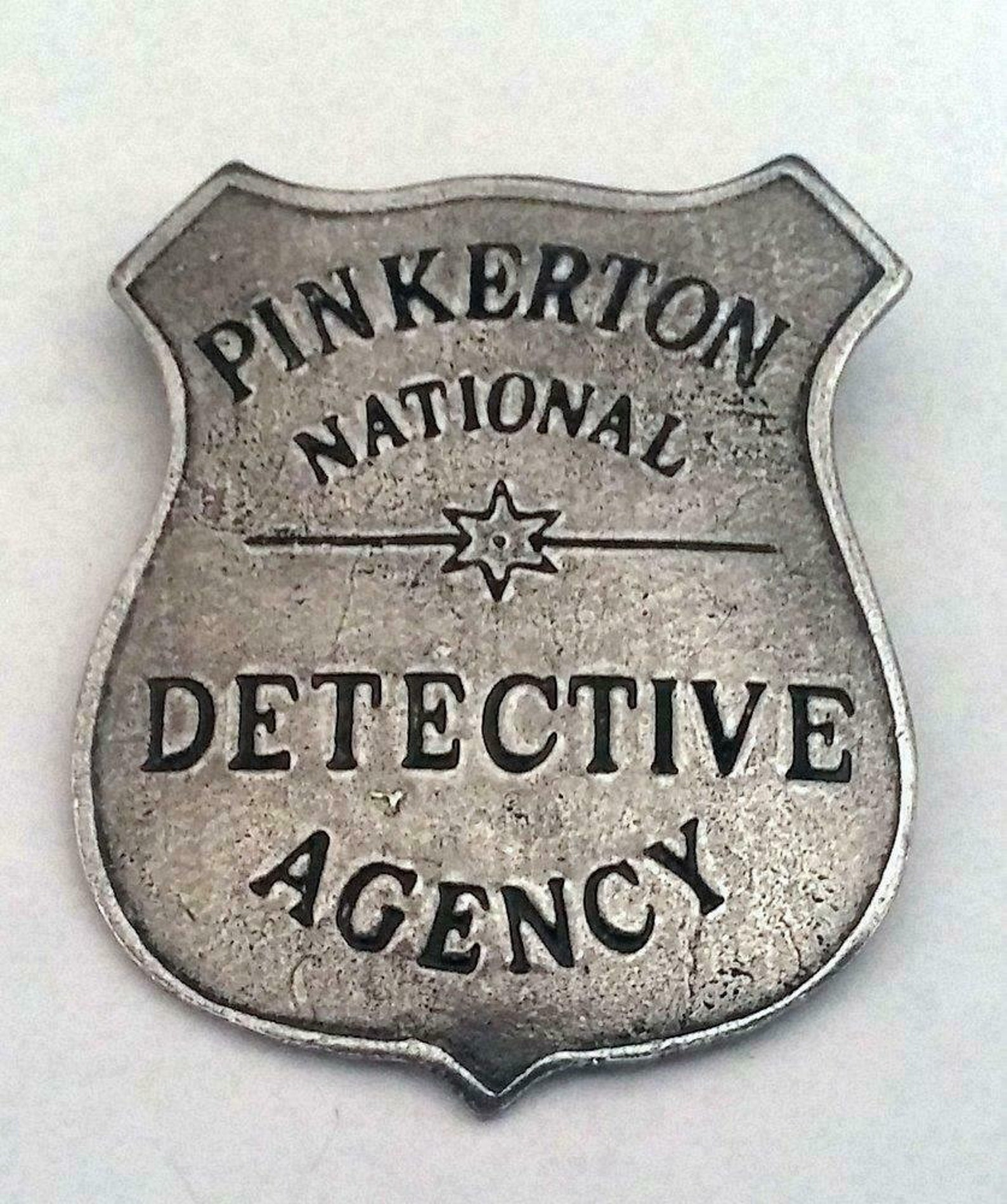 OLD WEST TIN Badge Pinkerton National Detective Agency - Etsy