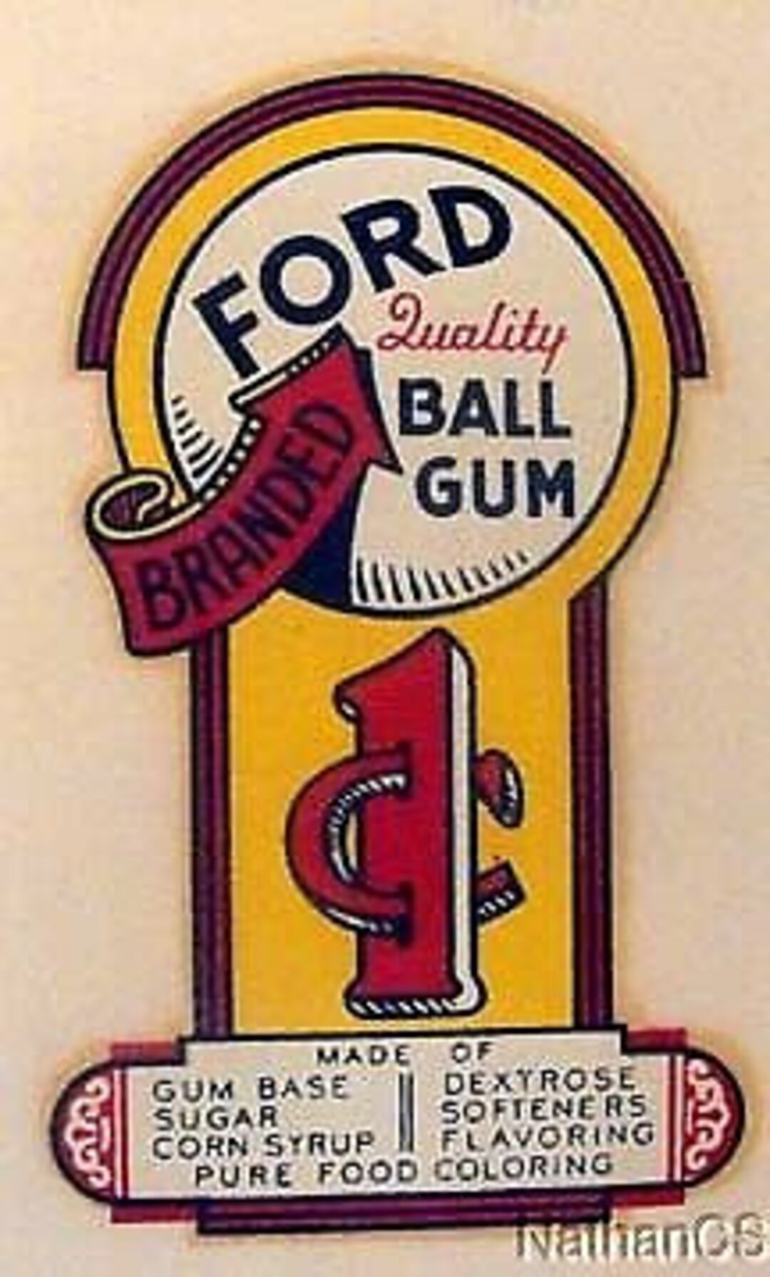 Original Ford Gum Ball Decal, Style of the 1940s 60s, New Old Stock - Etsy