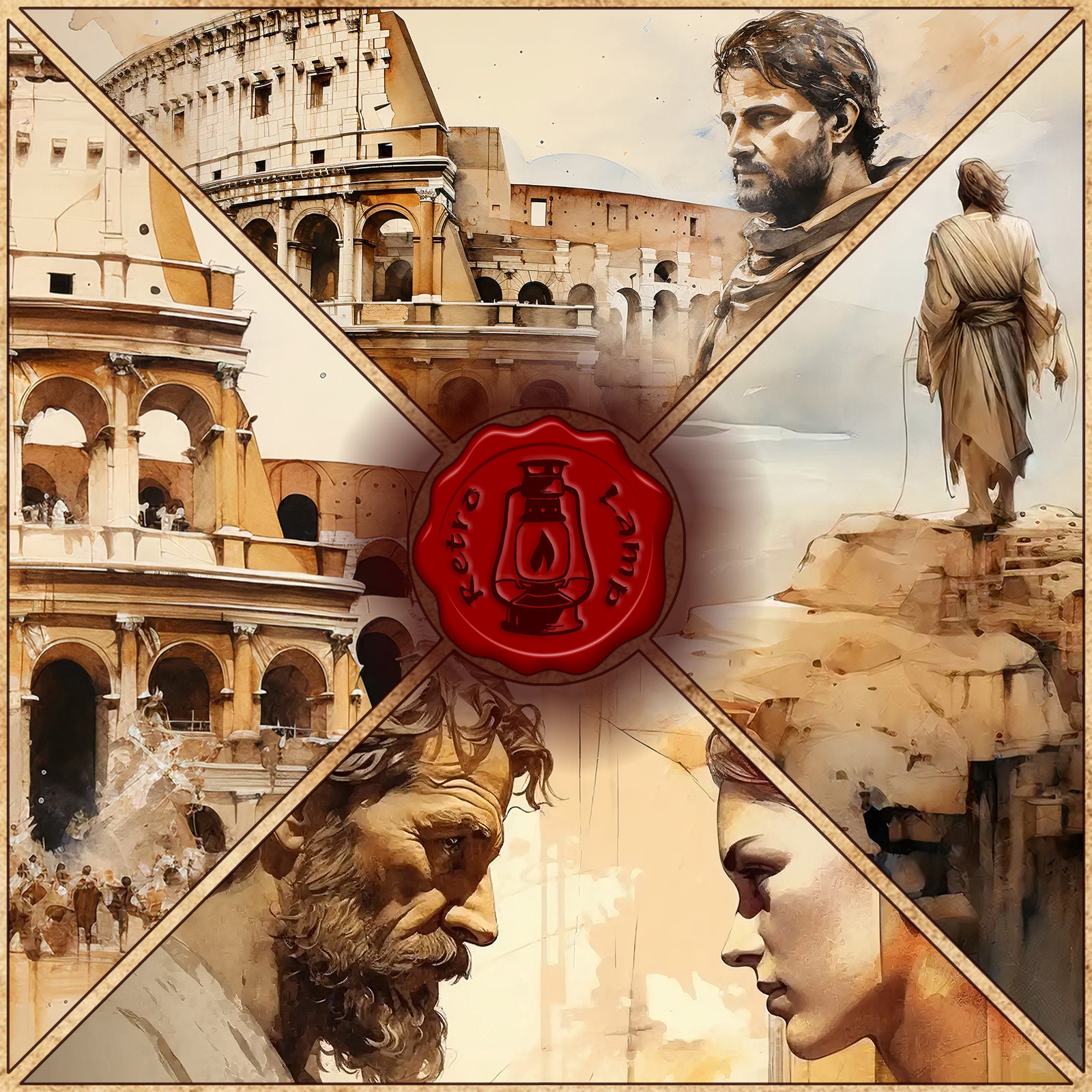 Stoicism A 48 Images Watercolor Design Wall-art, Poster, Background ...