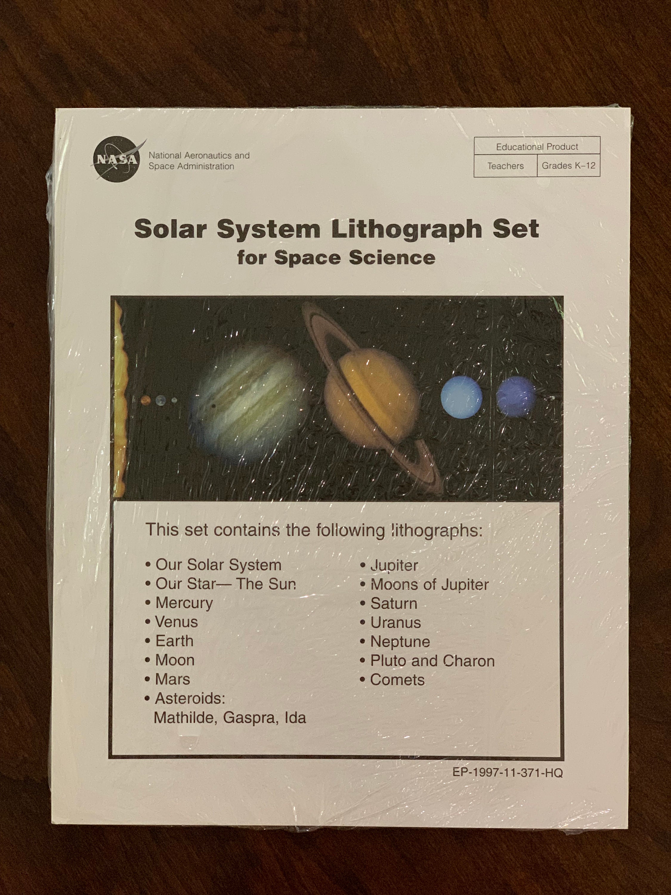 NASA Solar System Lithograph Set, Star Date Guide to the Solar System ...