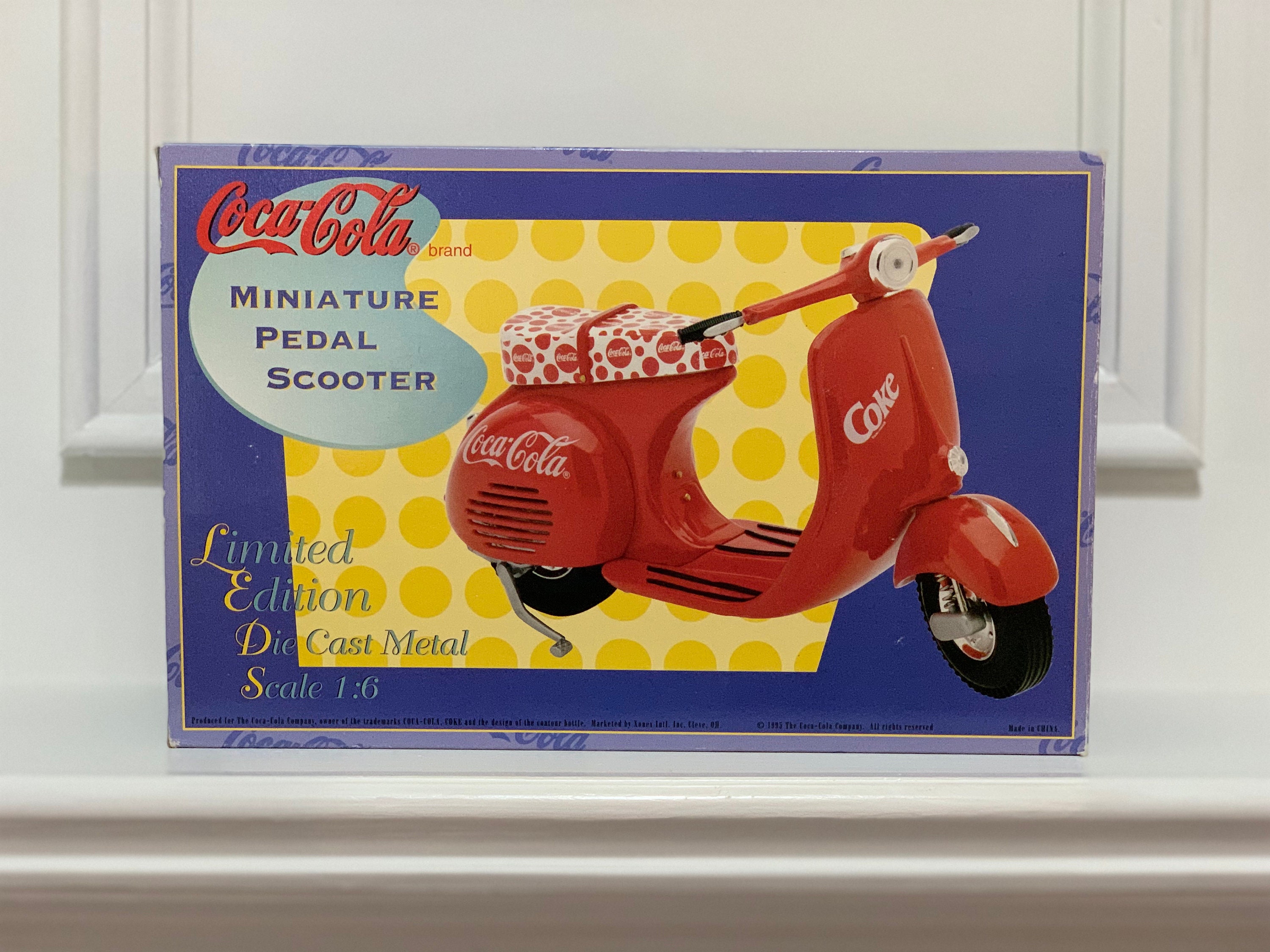 Coca Cola Miniature Pedal Scooter, Limited Edition Die Cast Metal, COKE ...