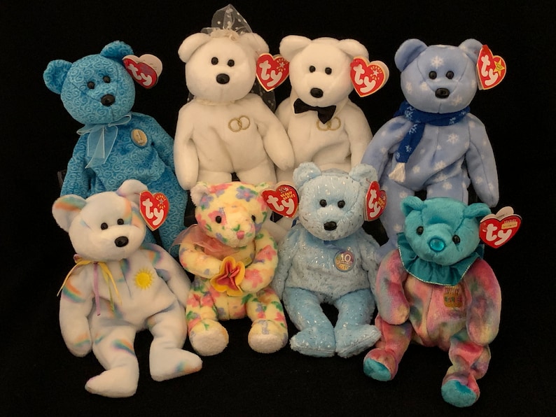 Ty Beanie Babies - "cheery, Bloom, Decade, Happy Birthday/december ...