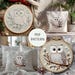 Owl Hand Embroidery PDF Pattern, Cute Owl Digital Pattern, Winter ...