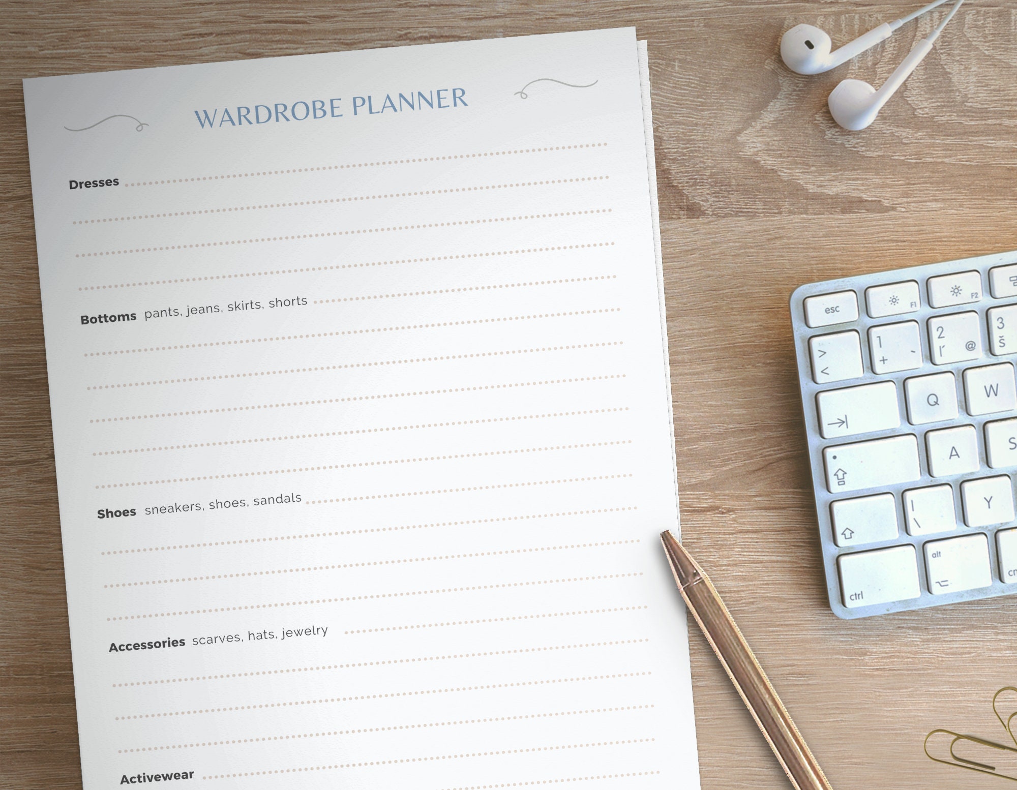 CAPSULE WARDROBE Planner & Guide Printable ~ Outfit Planner Sheets A4 ...