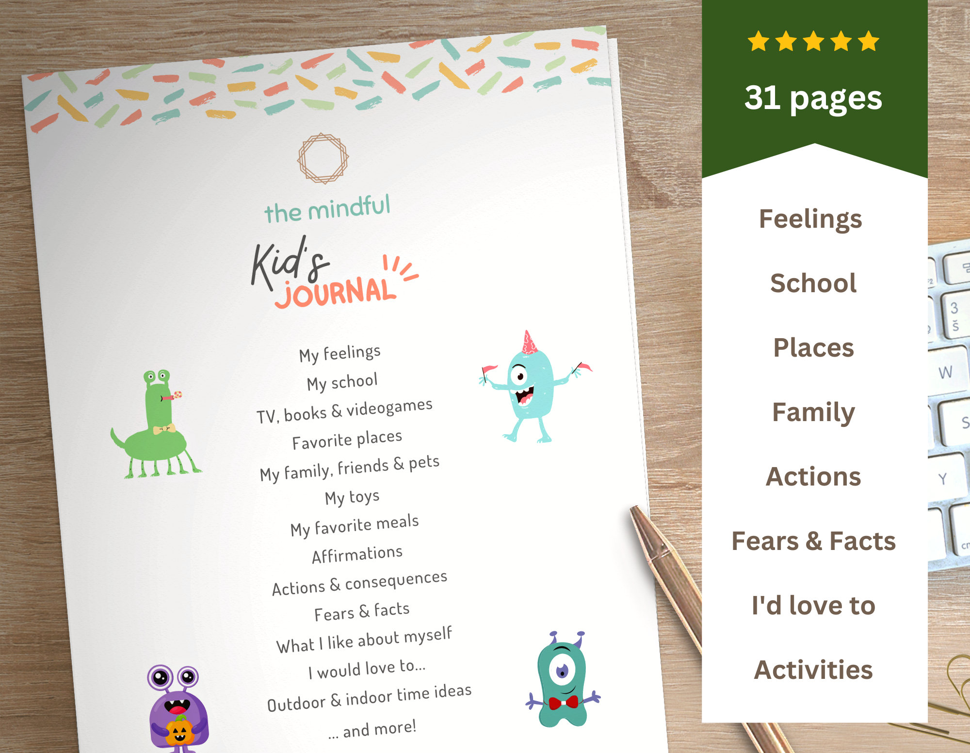 Kids Worksheets ~ Mental Health Journaling Workbook for Children ~ CBT ...