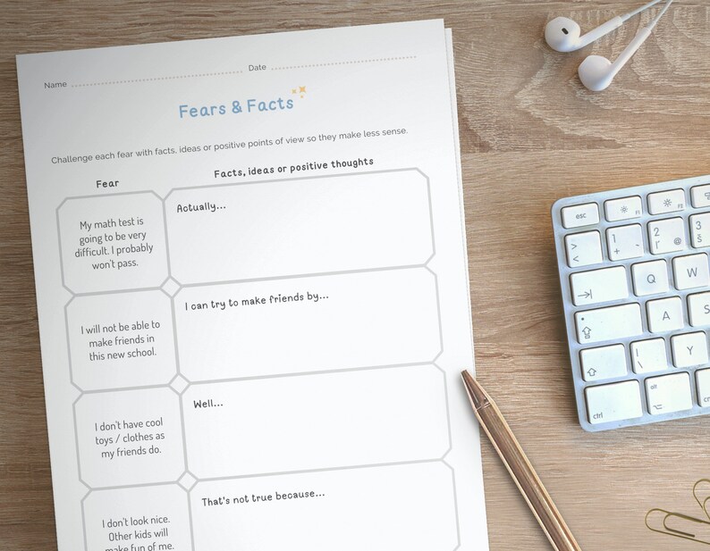 Kids Worksheets Mental Health Journaling Workbook for Children CBT ...