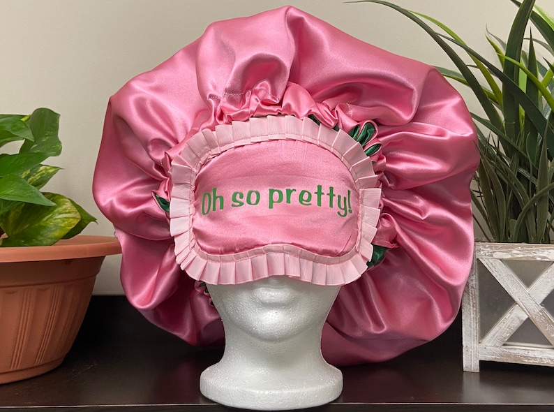 Oversized Reversible Bonnet and Eye Mask | Etsy