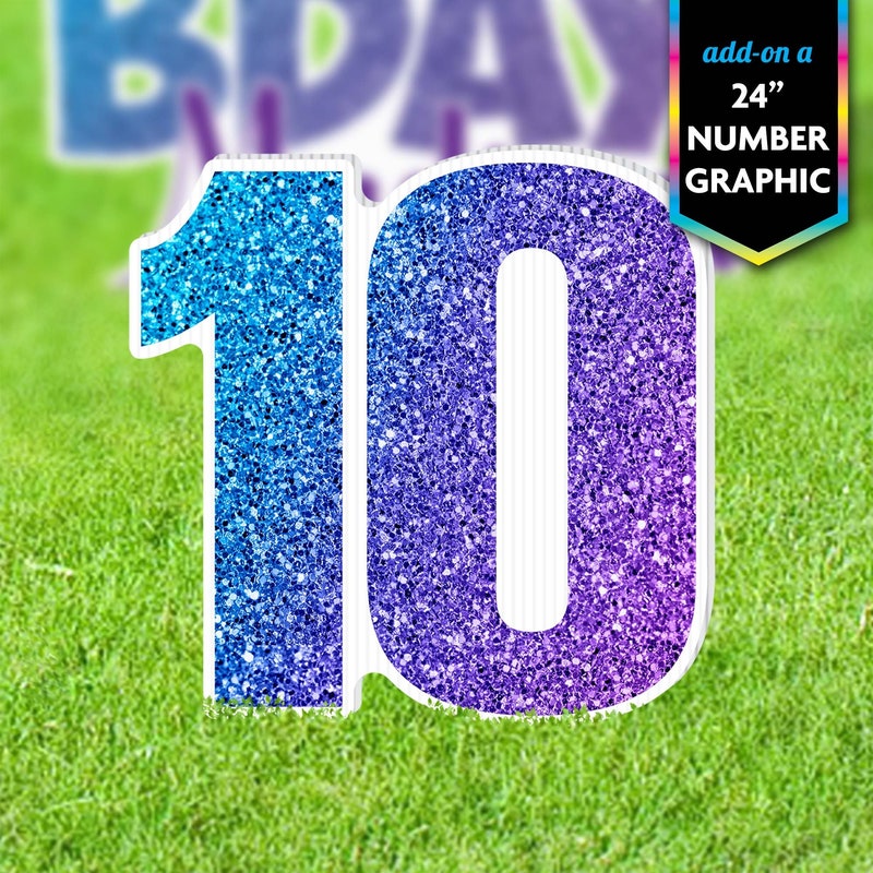 Number 7 Yard Sign - Etsy