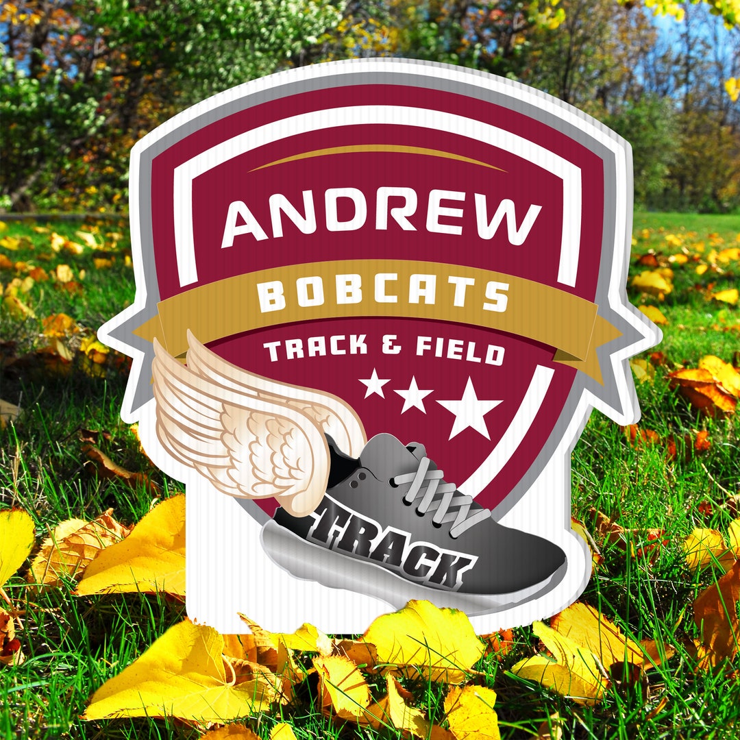 Track and Field Yard Sign, Personalize School, Team Name, Player Name ...