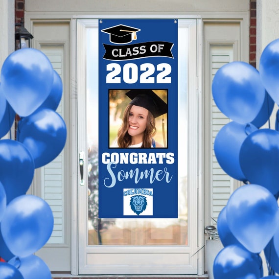 Graduation Banner Personalized Sign Vinyl Banner Door - Etsy