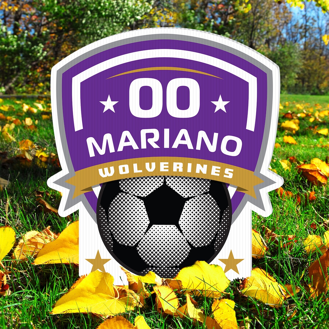 Soccer Yard Sign, Personalize School, Team Name, Player Name and Number ...