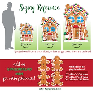 Gingerbread House Holiday Decoration, Christmas Yard Sign, Lawn Sign ...