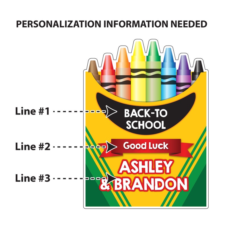 First Day of School Sign Back to School Sign Crayon Box - Etsy