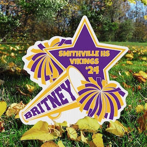 Personalized Cheer Squad Sign, Customize School or Team Name ...