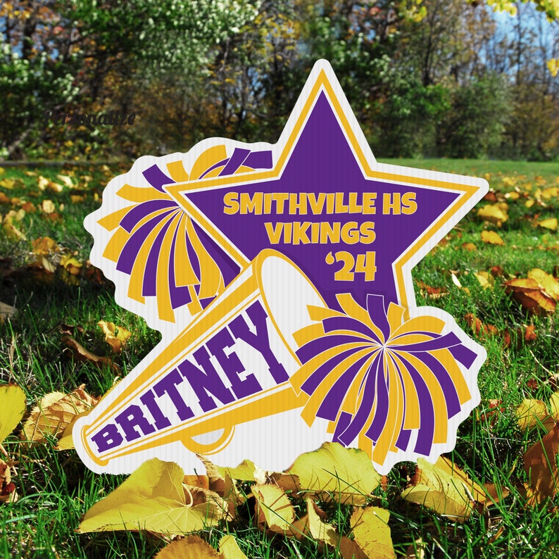 Personalized Cheer Squad Sign Customize School or Team Name - Etsy