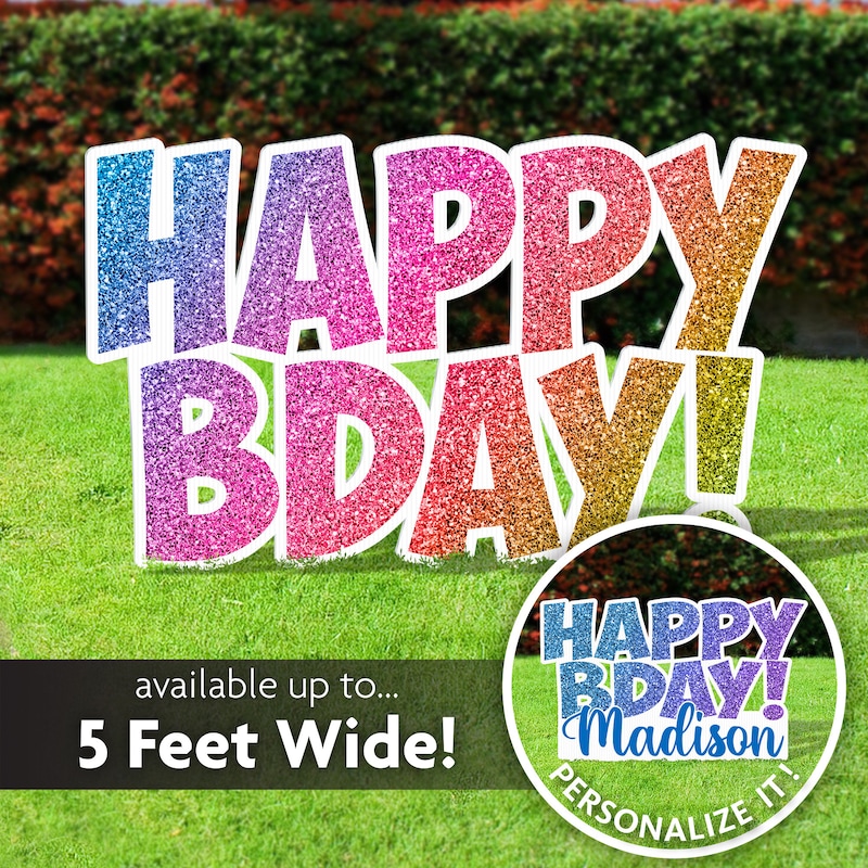 Happy Birthday Sign Personalized - Etsy