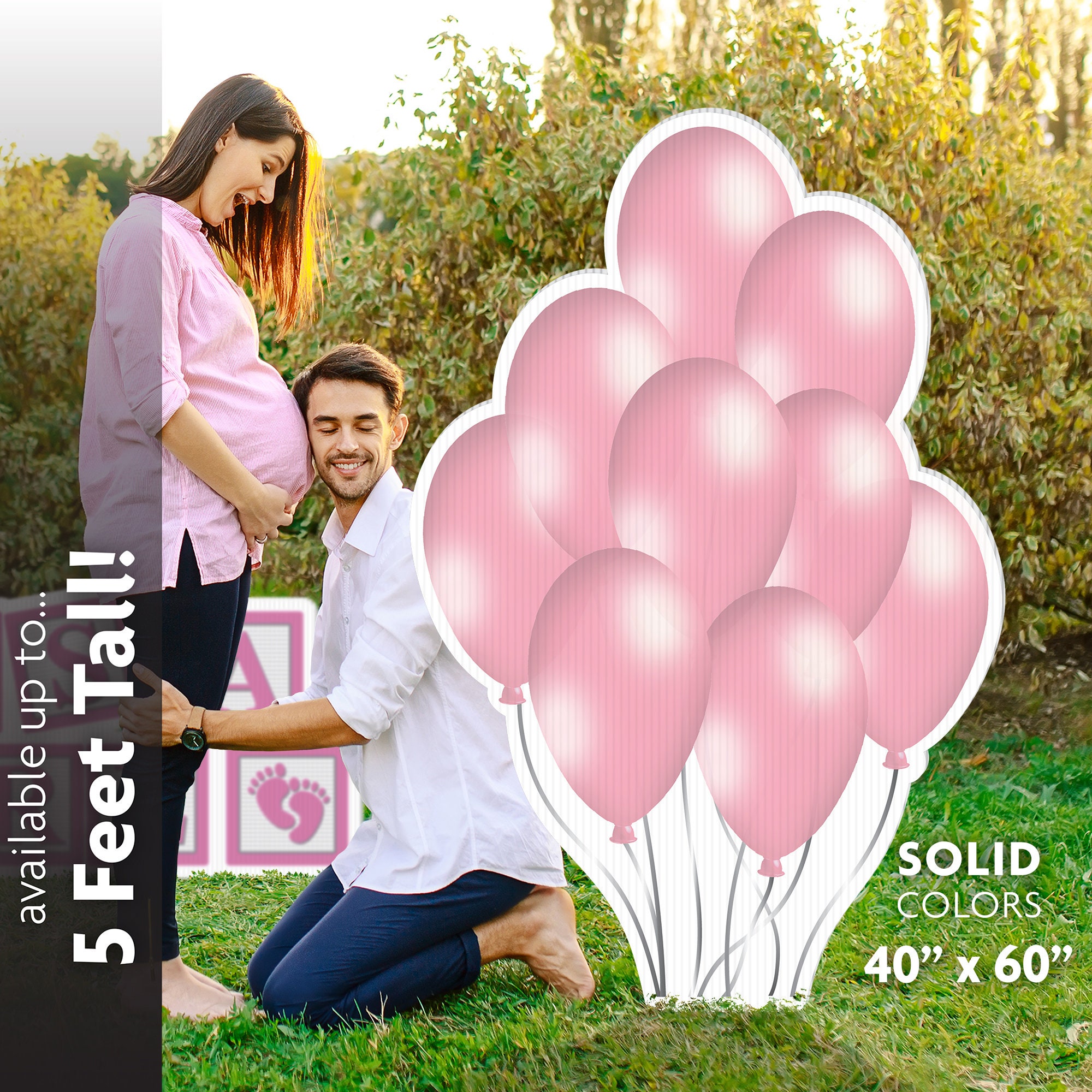 Large Balloon Yard Sign Yard Card Balloon Sign Lawn Flair - Etsy