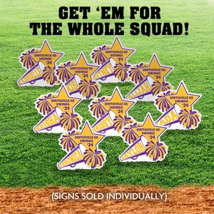 Personalized Cheer Squad Sign, Customize School or Team Name ...