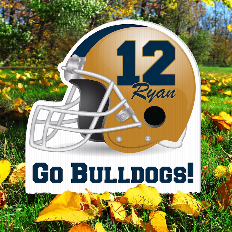 Custom Helmet Yard Sign - Etsy