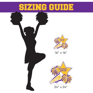 Personalized Cheer Squad Sign, Customize School or Team Name ...