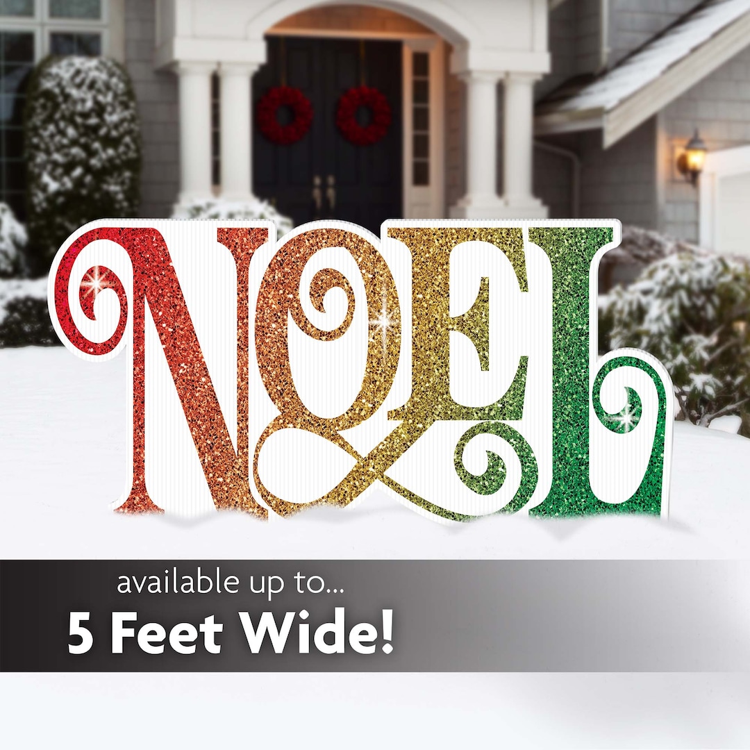 NOEL, Christmas Sign, Party Decoration, Lawn Sign, Holiday Greeting ...