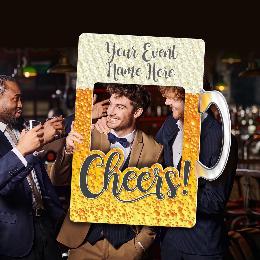 Beer Mug Selfie Frame, Bachelor Party Photo Prop, Personalized - Etsy