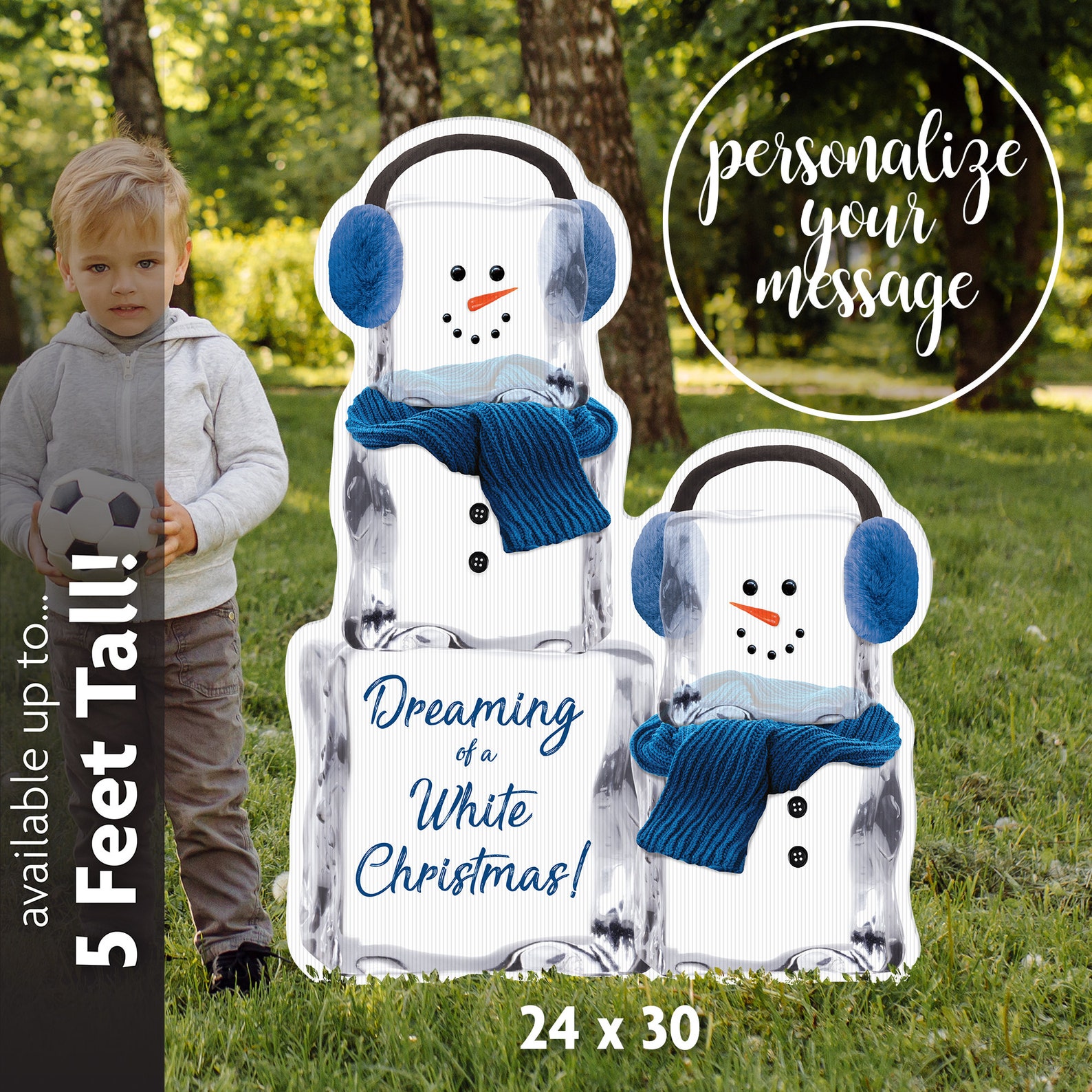 Personalized Christmas Decoration Snowman Holiday Yard Sign - Etsy