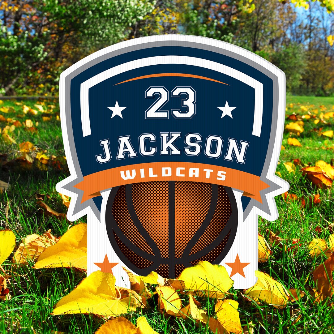 Personalized Basketball Yard Sign, Customize School, Team, Player Name ...