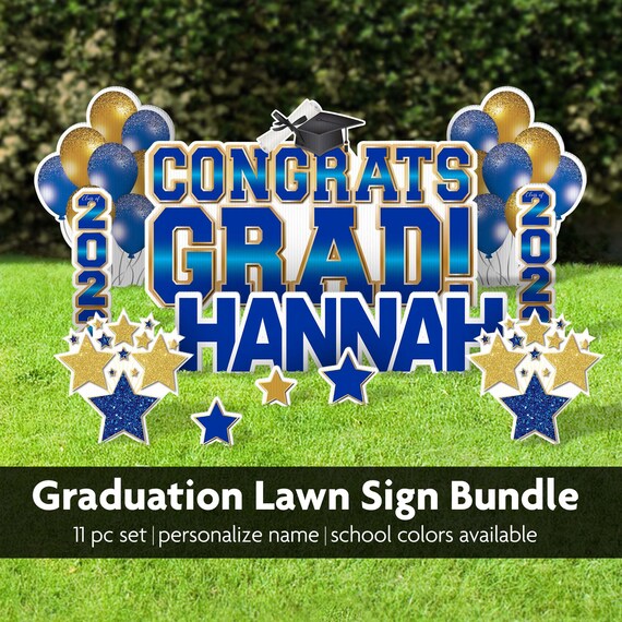 Graduation Party Sign Personalize Graduation Yard Sign College ...