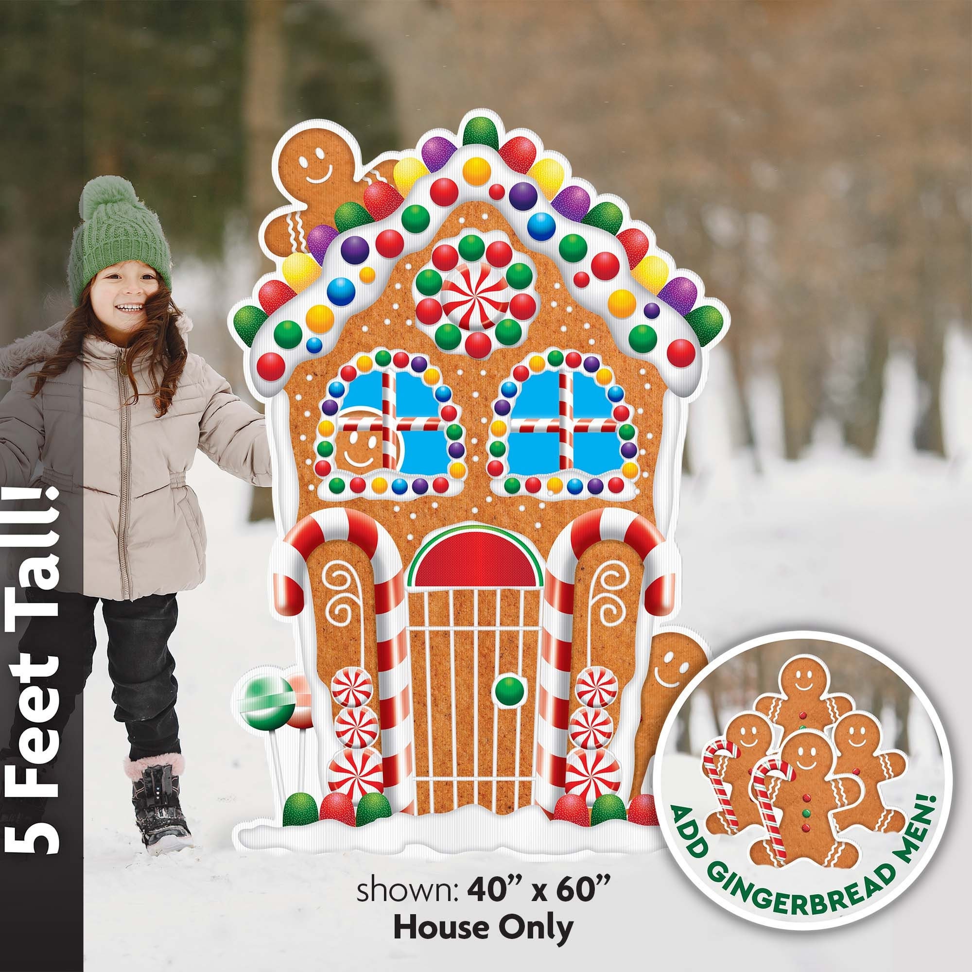 Gingerbread House Holiday Lawn Decoration, Christmas Yard Sign ...