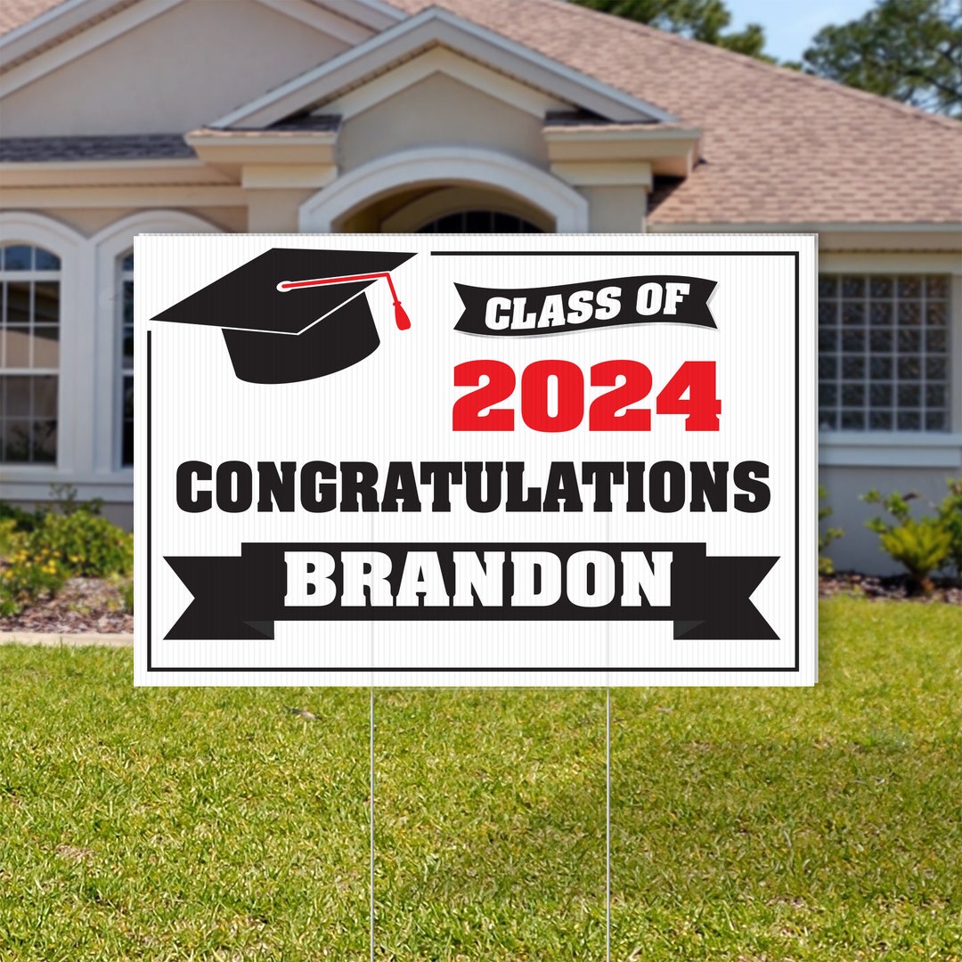 Custom Graduation Lawn Sign, Yard Sign, Personalized 2024 Graduation ...