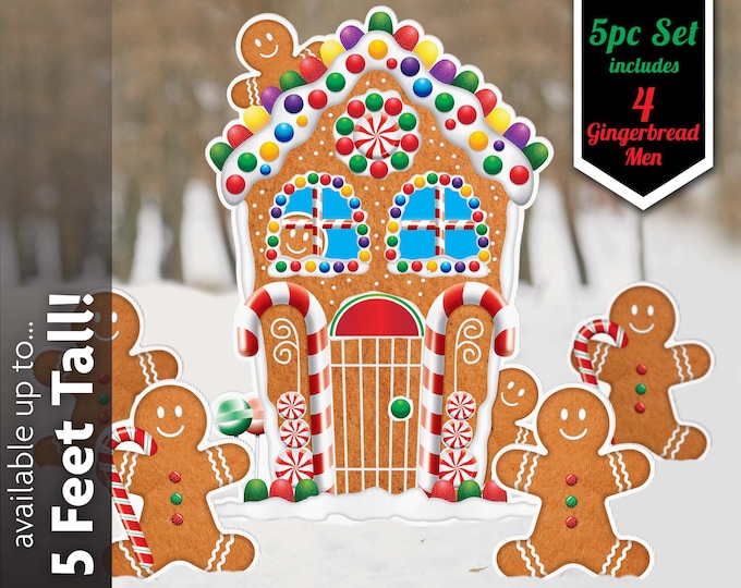 Christmas Yard Art see Video Gingerbread Toy Shop MDO Wood Merry ...