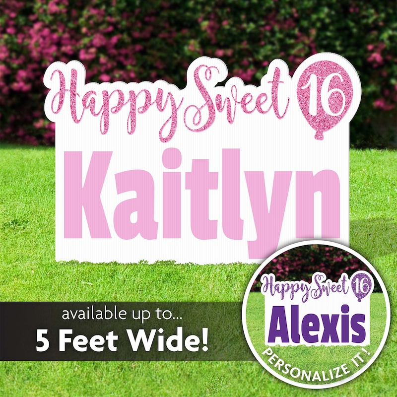 Sweet 16 Birthday Yard Sign - Etsy