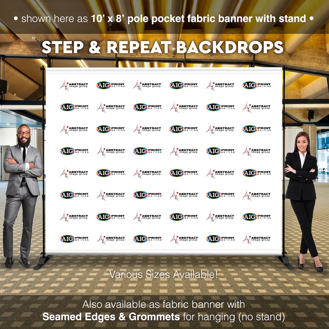 Step and Repeat Banner, Fabric Event Backdrop, Perfect for a Trade Show ...