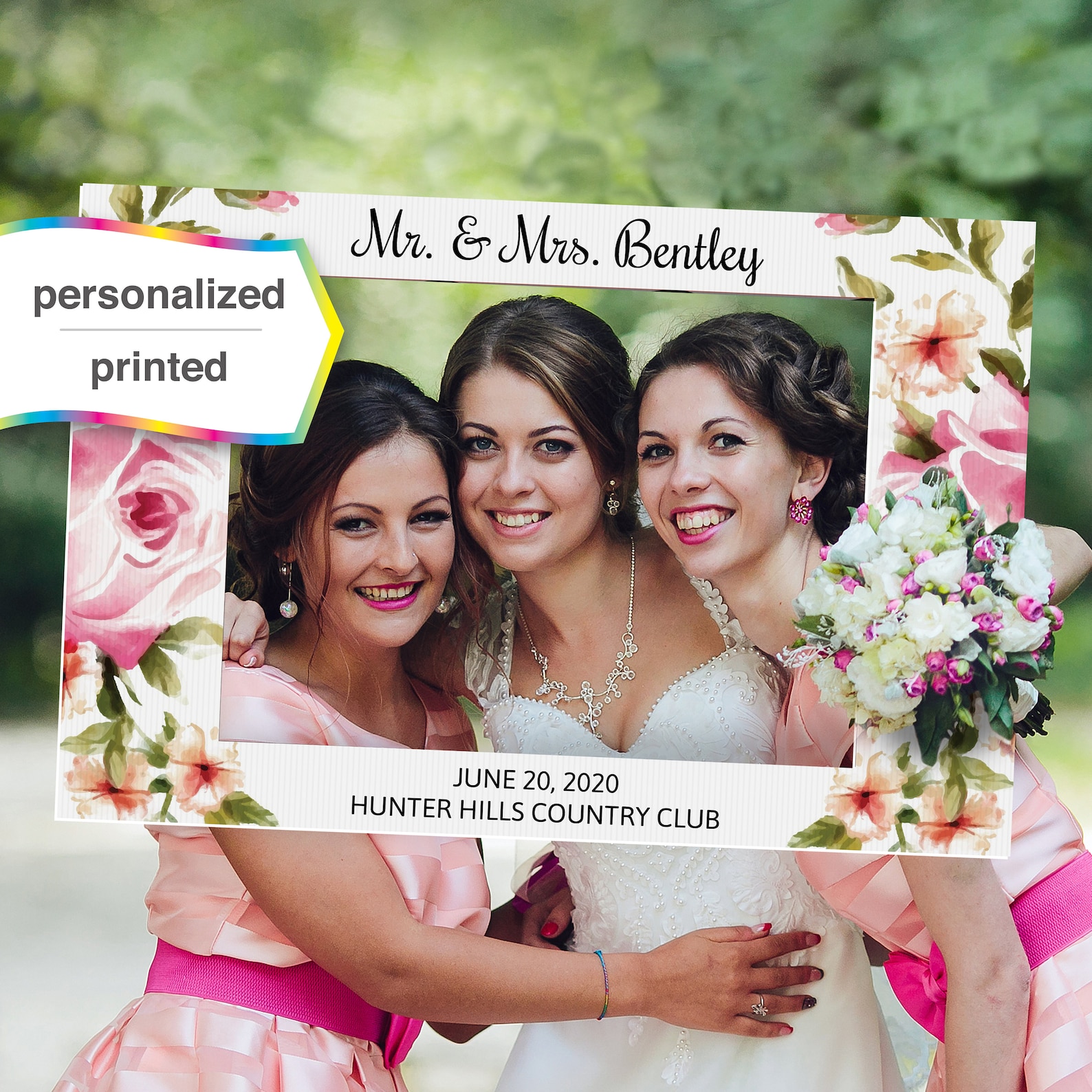 Wedding Selfie Board Photo Booth Selfie Frame Personalized - Etsy