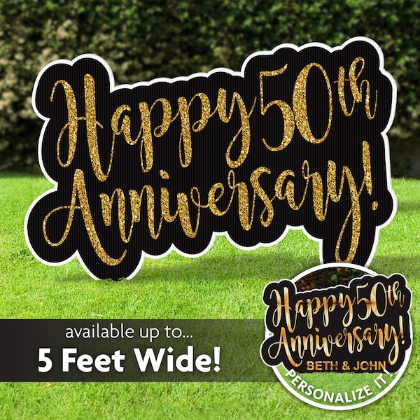 50th Anniversary Party Lawn Sign - Etsy