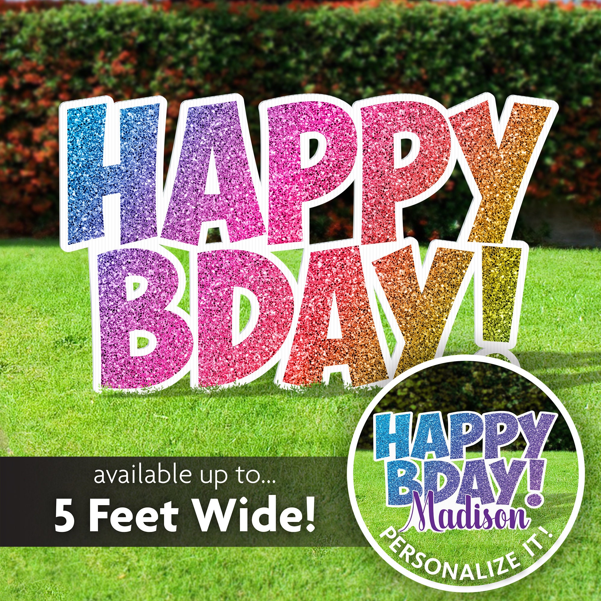 Jumbo Birthday Yard Sign Lawn Sign Yard Card Custom Sign - Etsy